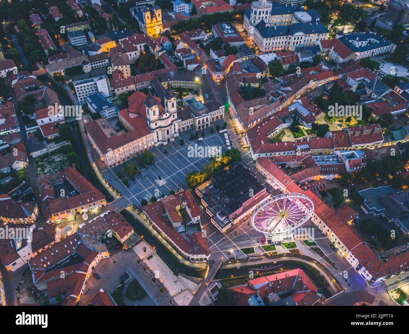 an aerial view of city center Stock Photo - Alamy
