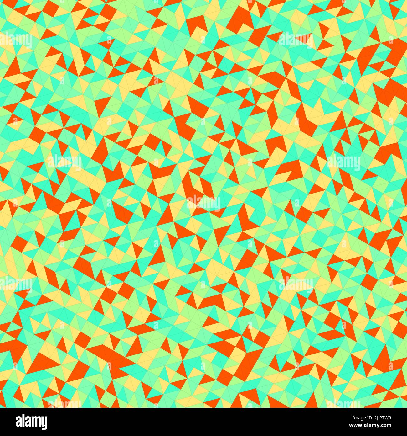 An abstract light blue background with colorful triangle particles ...