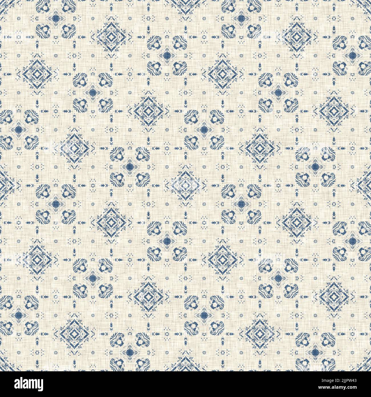 French blue quilt printed fabric pattern for shabby chic home decor ...