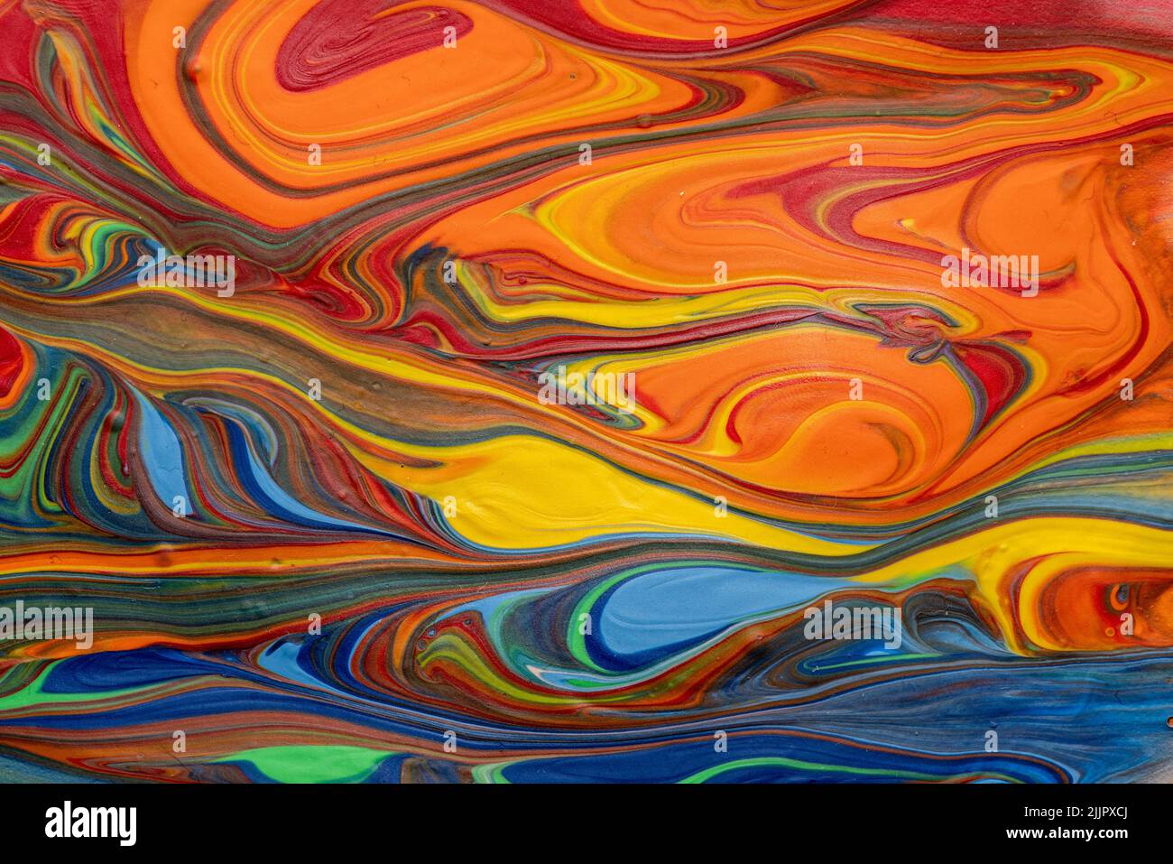 A beautiful painting of abstract patterns as a background with rainbow ...
