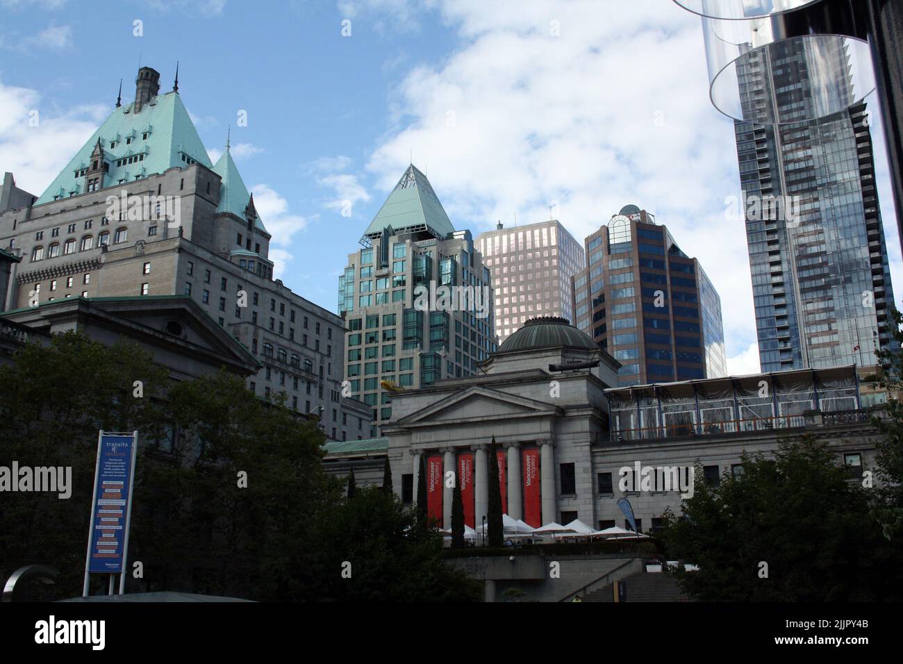 The high rise buildings in downtown Vancouver, British Columbia, Canada ...