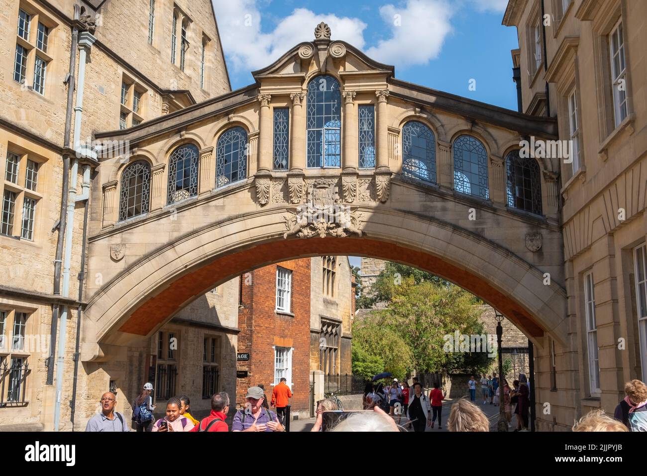 Hertford Bridge often called "the Bridge of Sighs" joining two parts of ...