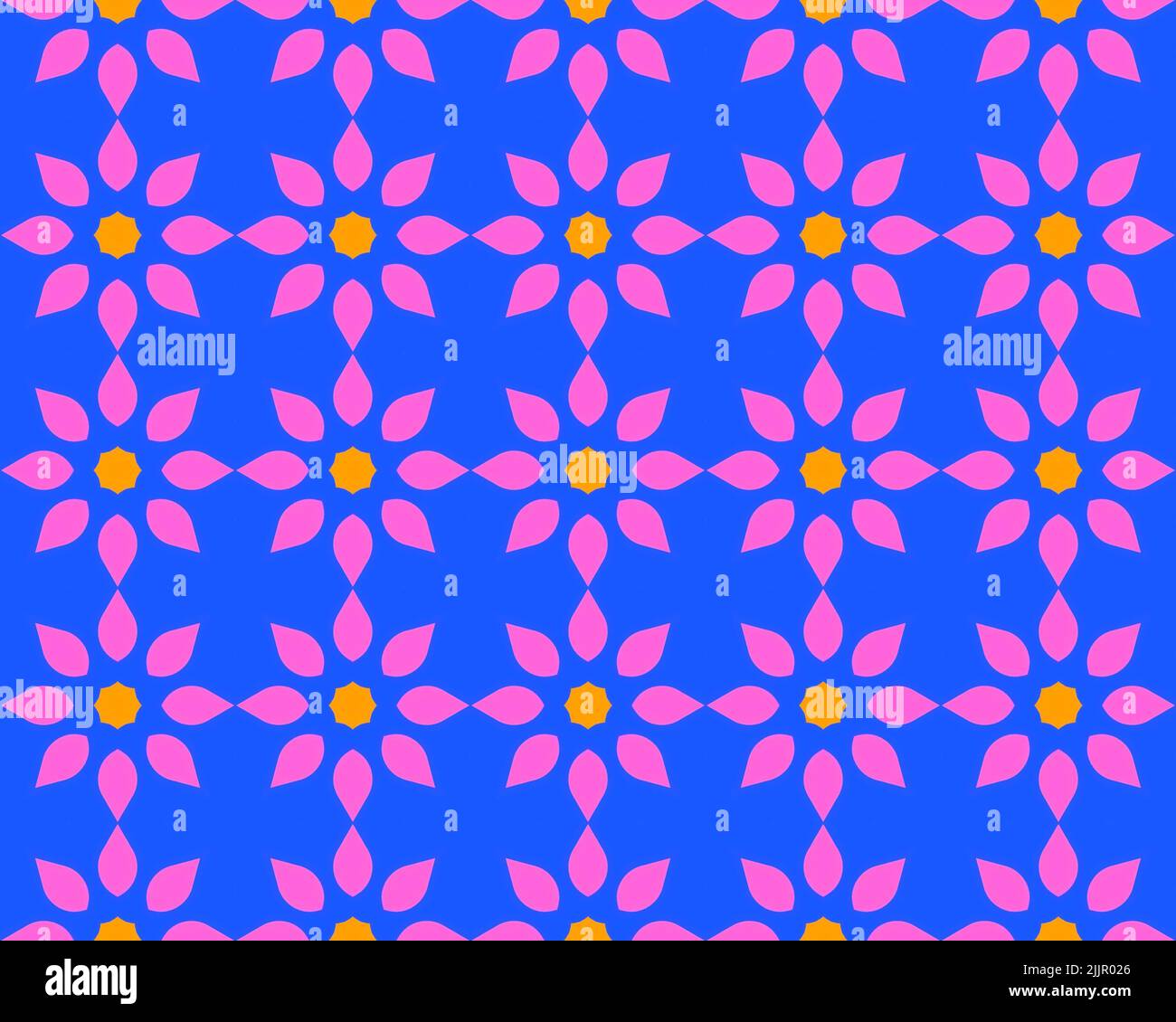 An illustration of a seamless tile pattern with pink flowers Stock ...
