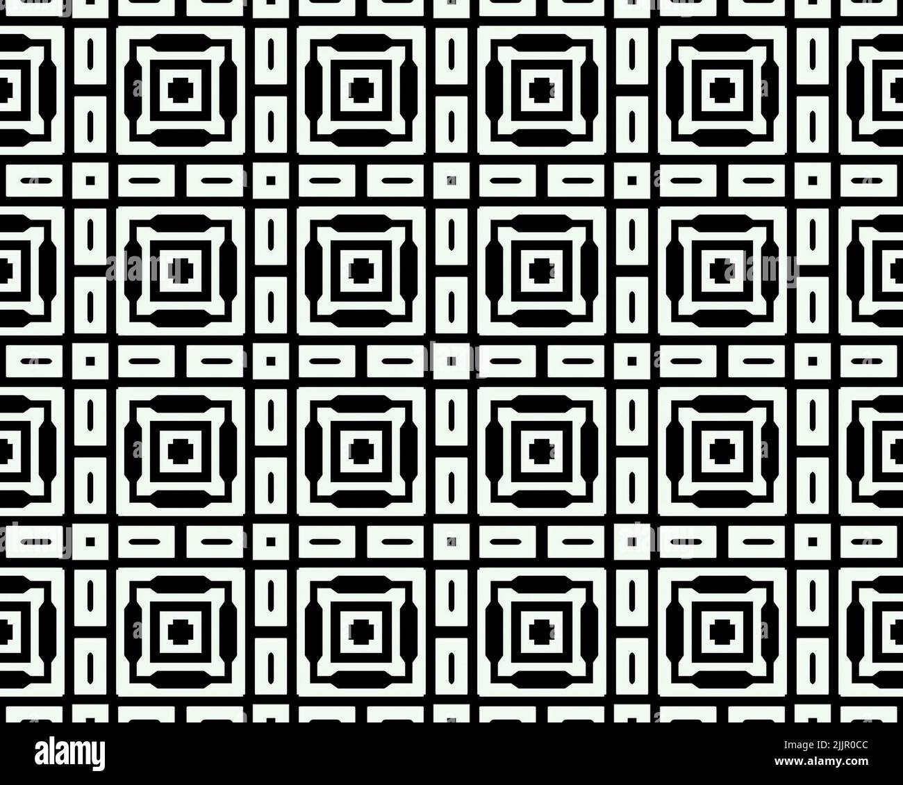 An elegant black and white Seamless pattern, geometric square tile ...