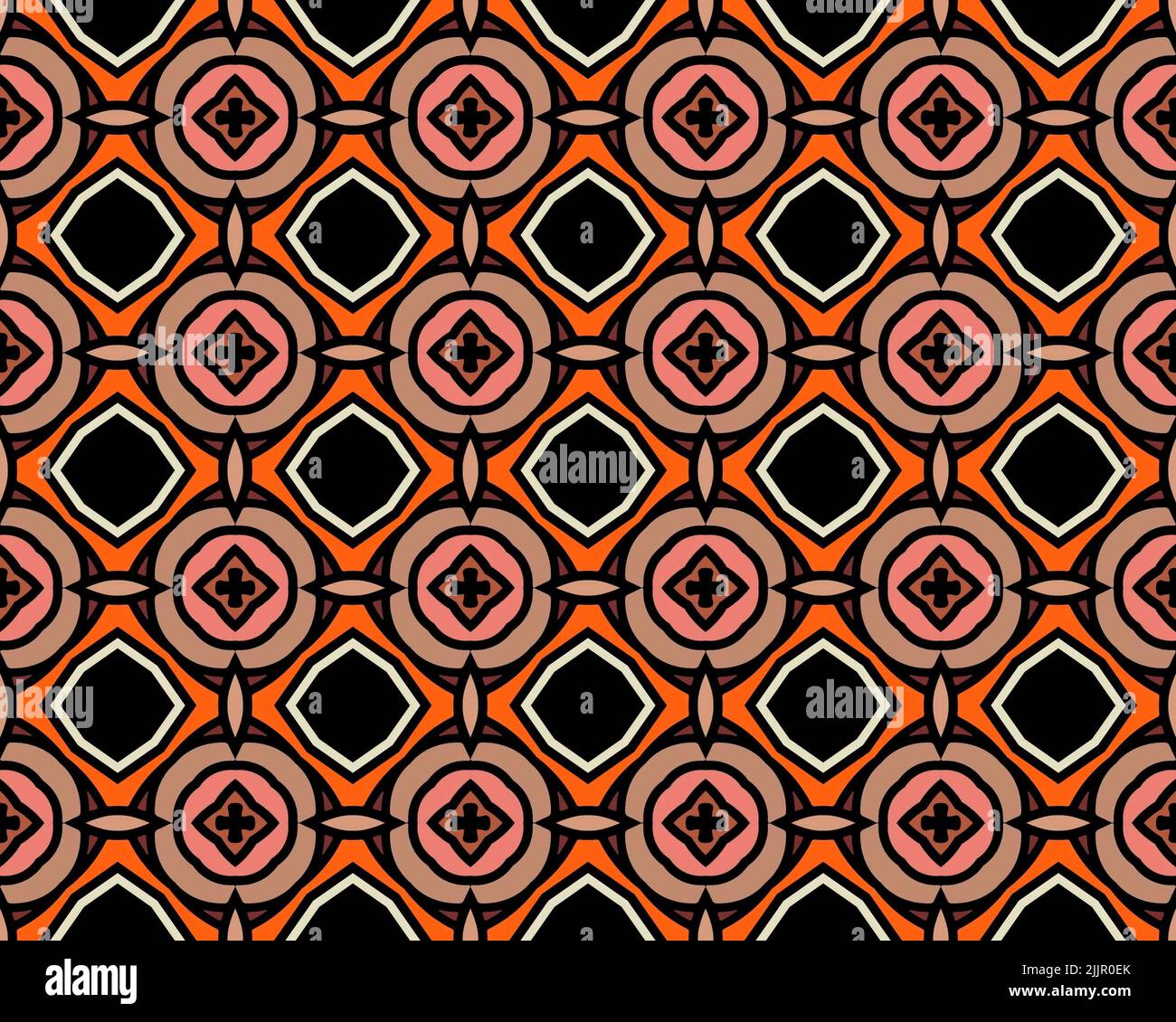 A seamless illustration of colorful tile pattern for background or ...