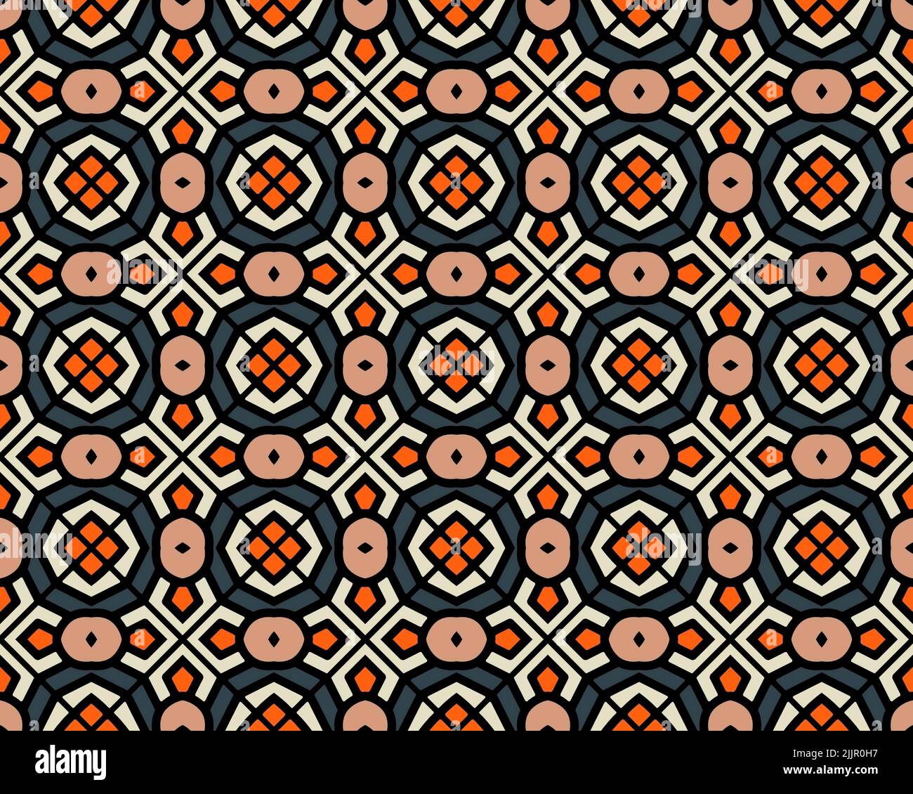 A seamless illustration of colorful tile pattern for background or ...
