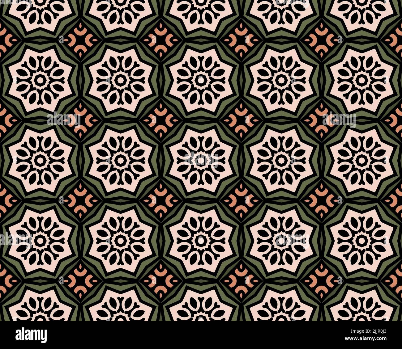 A seamless illustration of colorful tile pattern for background or ...