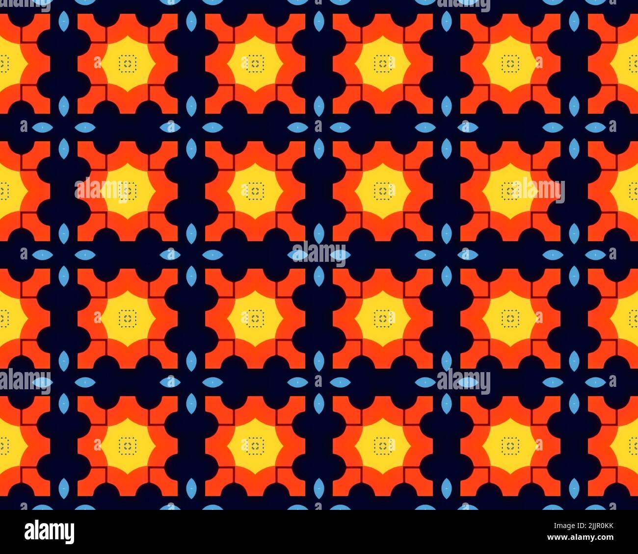 A seamless tile pattern in different colors line blue orange and black ...