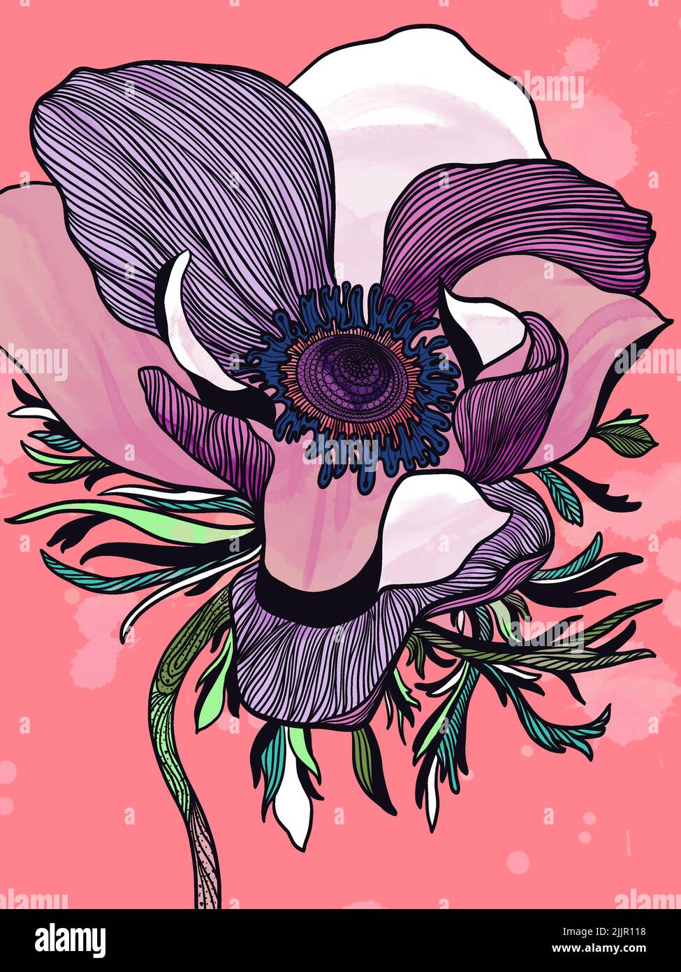 Digital art flower hi-res stock photography and images - Alamy