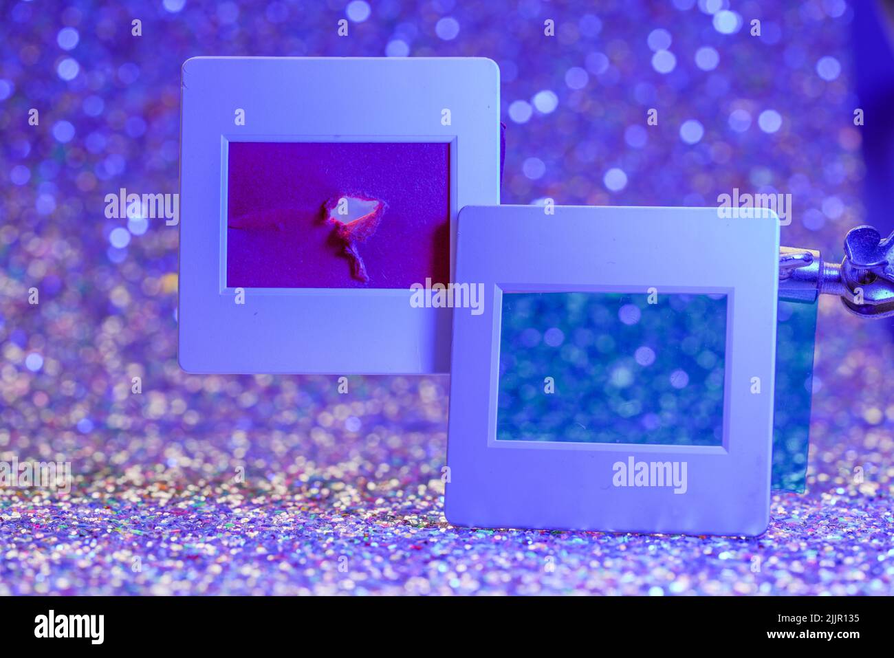 Closeup frames glitter bokeh hi-res stock photography and images - Alamy