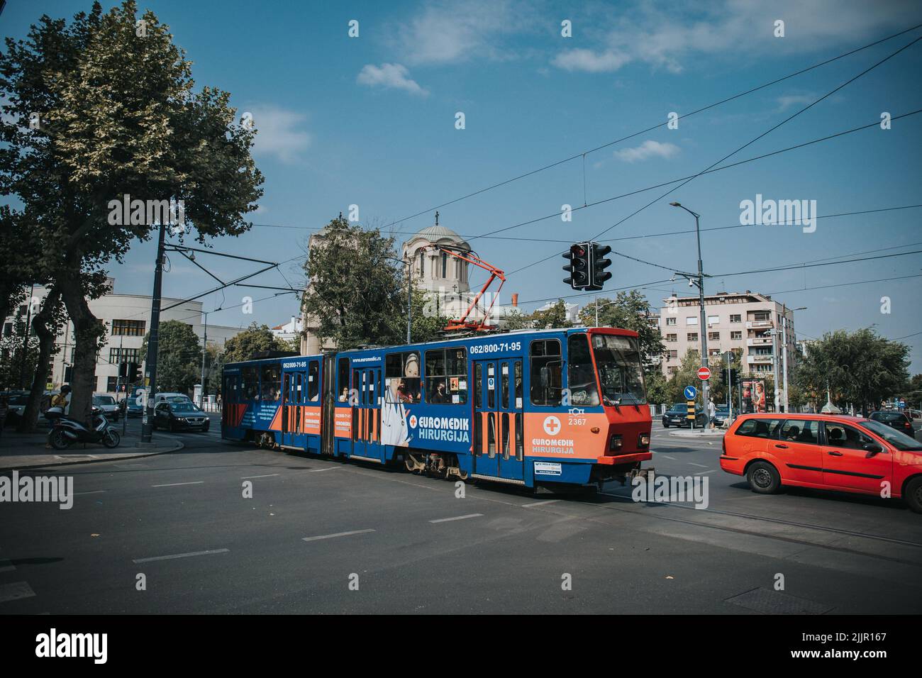 Belgrade blue train hi-res stock photography and images - Alamy