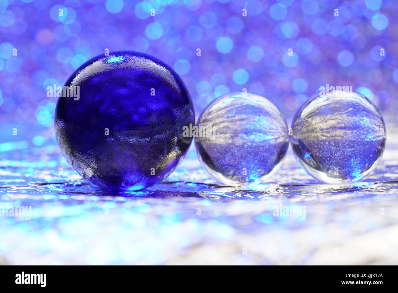 Detailed photo of glass balls photographed in the studio, well suited ...