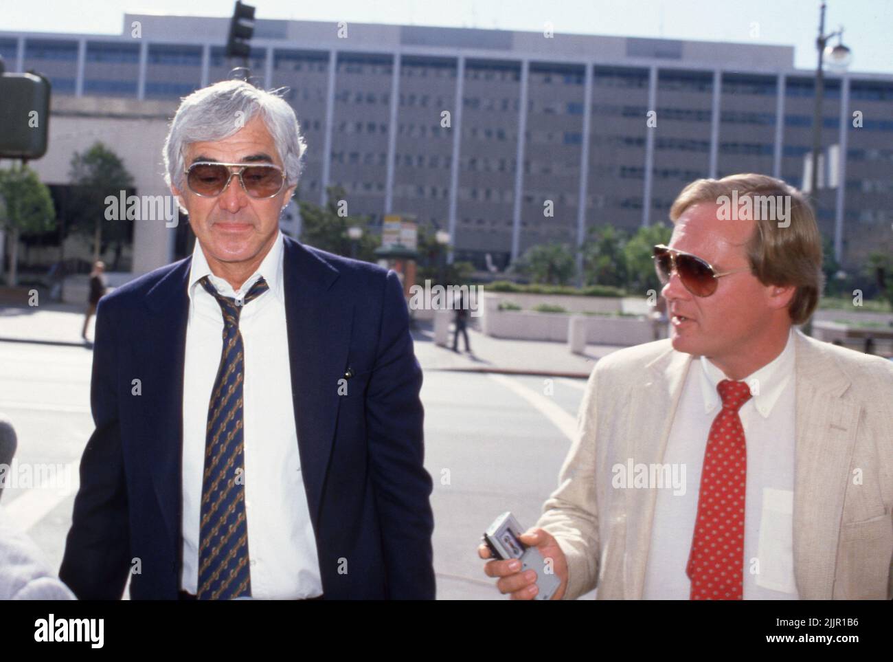 John DeLorean arriving at Federal court before the court threw out one ...