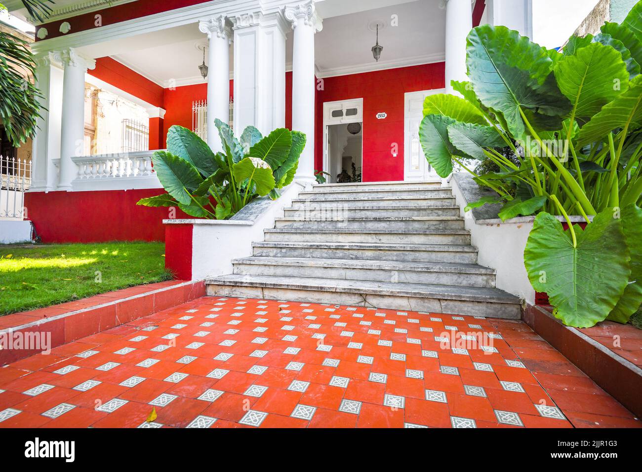An exterior of a classic house in Havana, Cuba Stock Photo - Alamy