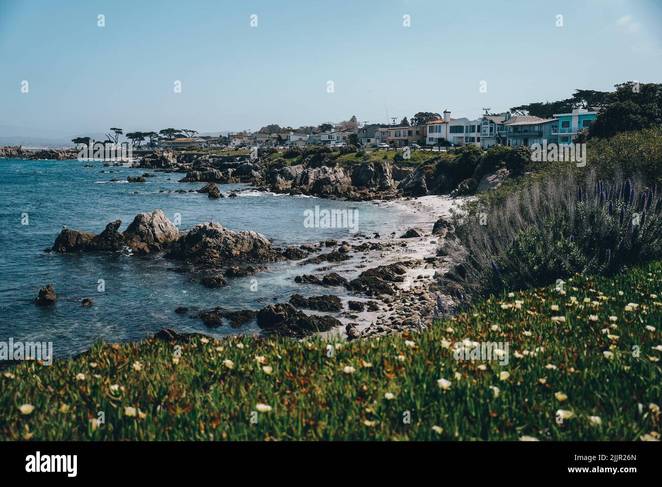An aerial view of the Monterey coast Stock Photo - Alamy