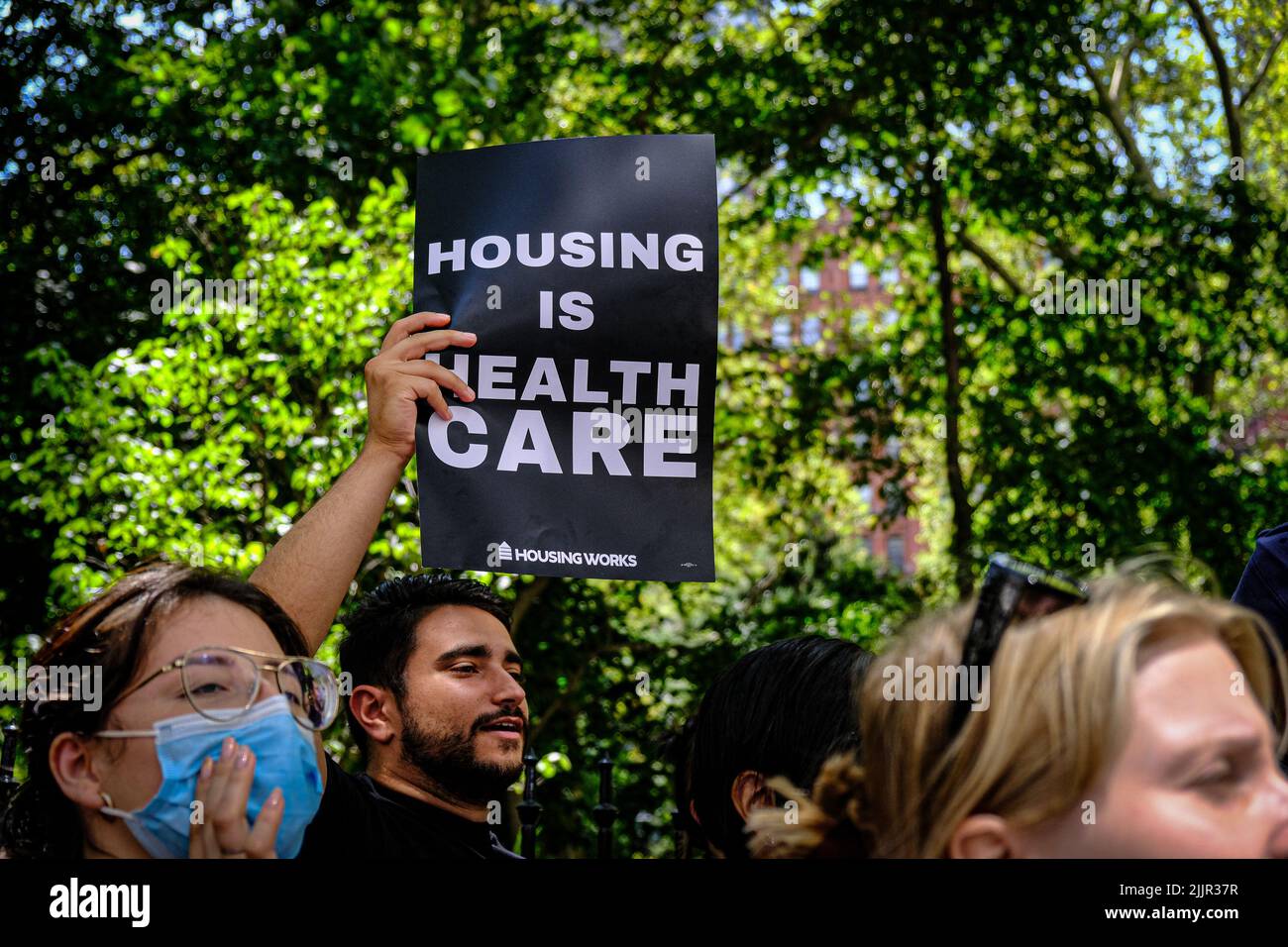 Homeless Rights Month Rally in City Hall Park/ July 27th 2022 Credit ...