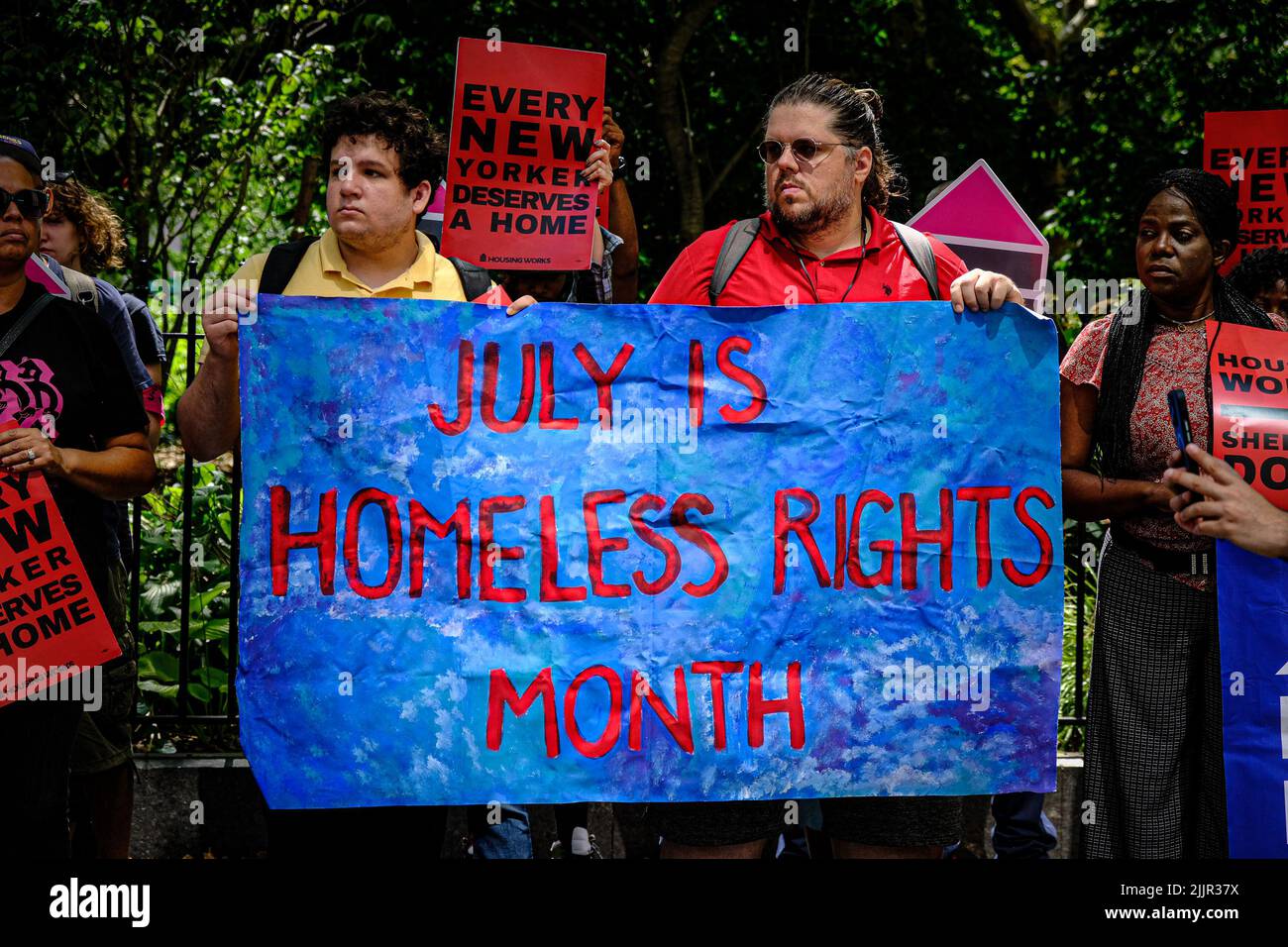 Homeless Rights Month Rally in City Hall Park/ July 27th 2022 Credit ...