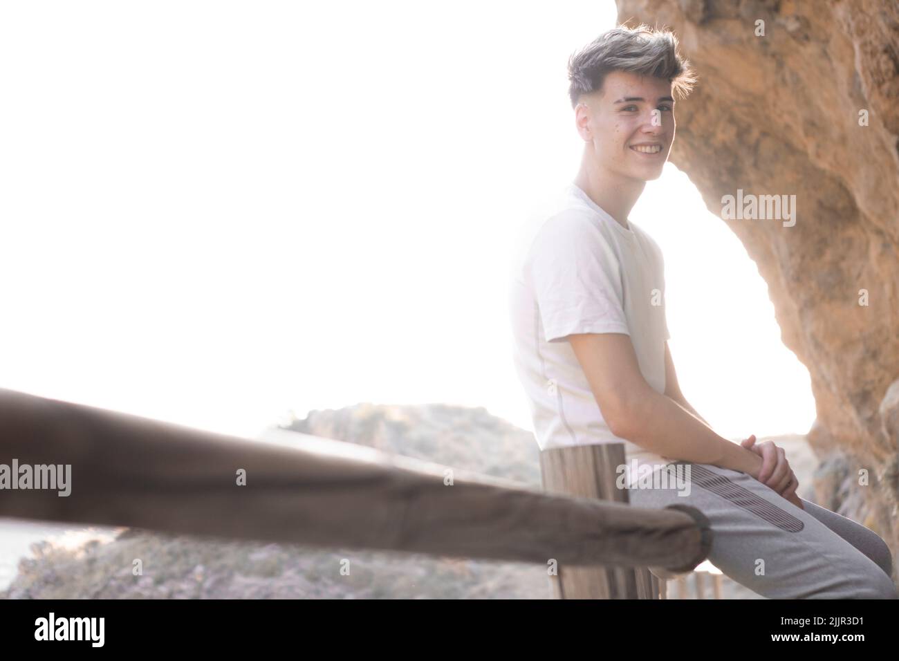 Lean to outdoors hi-res stock photography and images - Alamy