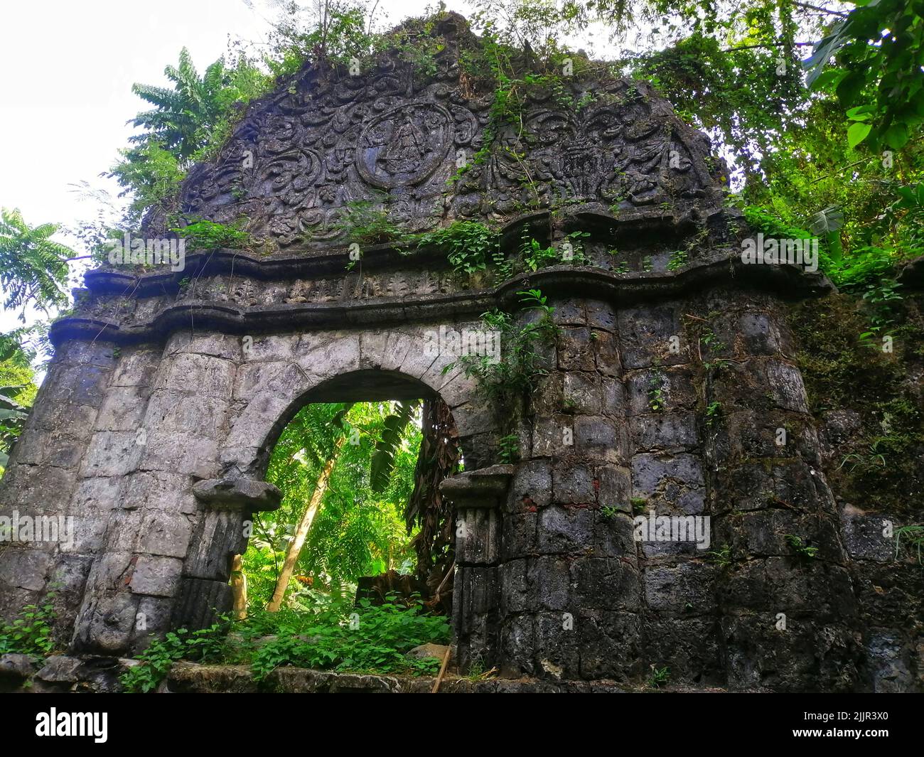 A low angle shot of a historic temple at Our Lady of Caysasay, Taal ...