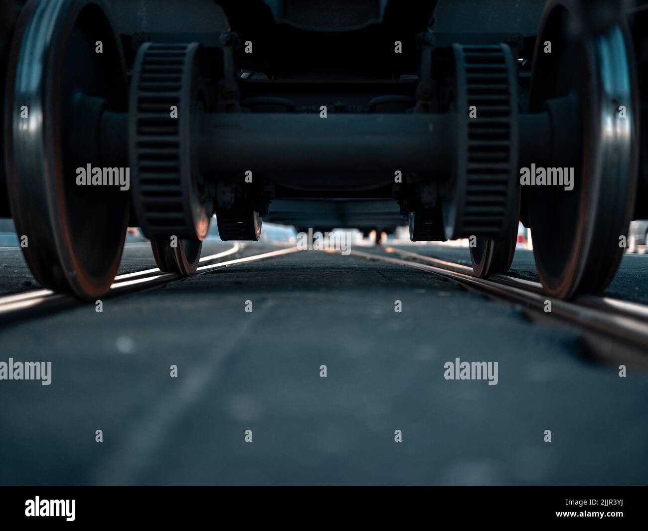 Train wheels below hi-res stock photography and images - Alamy
