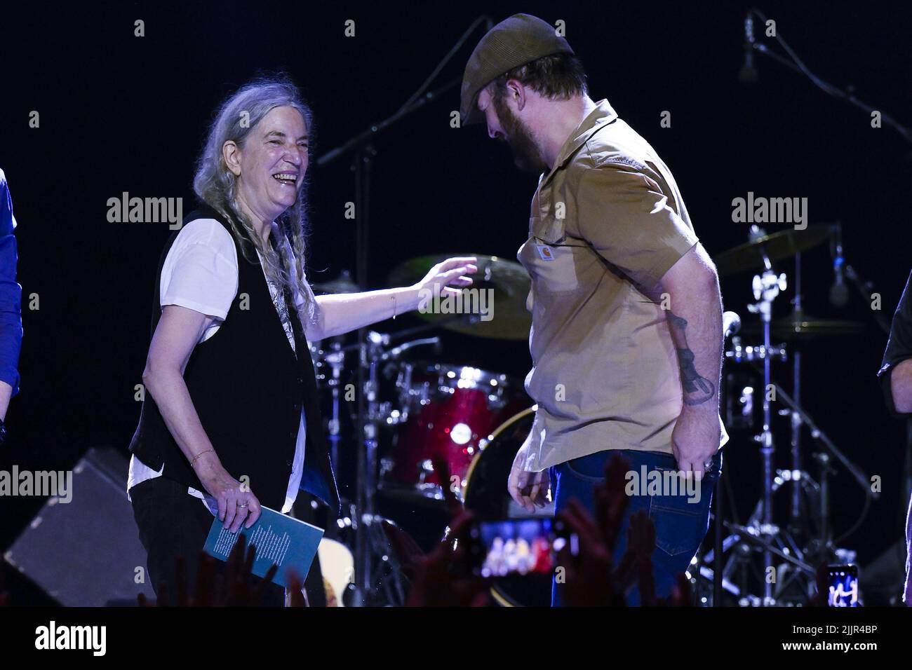 Patti Smith during the Concert Patti Smith Quartet, 27th July 2022 ...