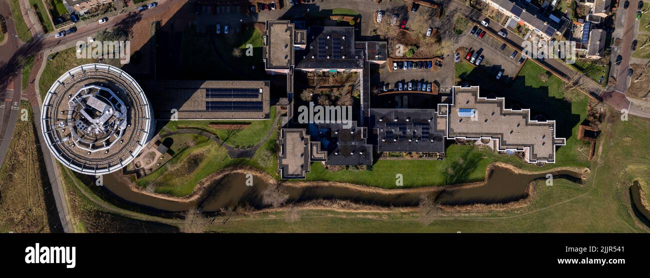 Blueprint top down aerial perspective panorama of Polbeek service flat ...