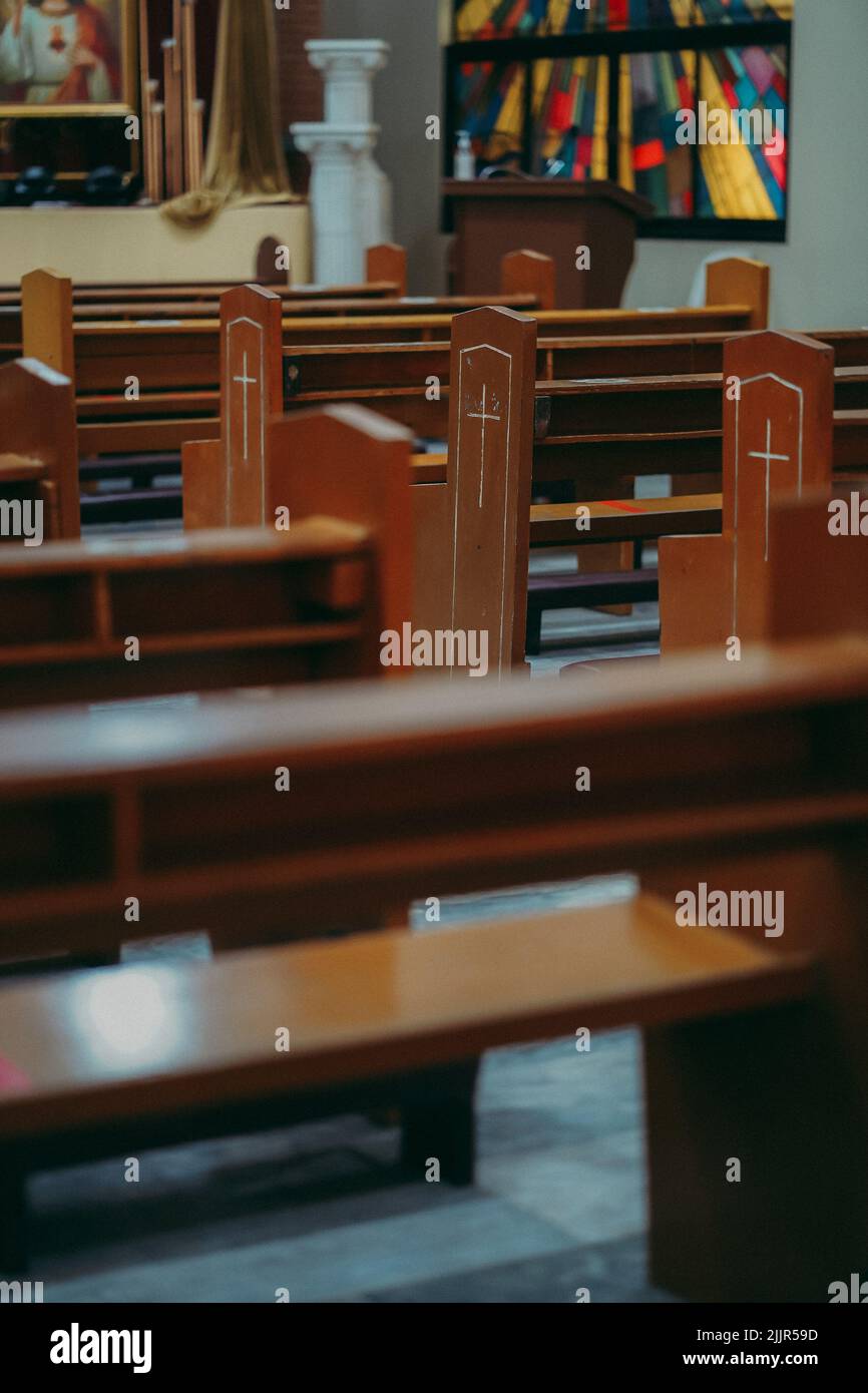 An interior view of church Stock Photo - Alamy