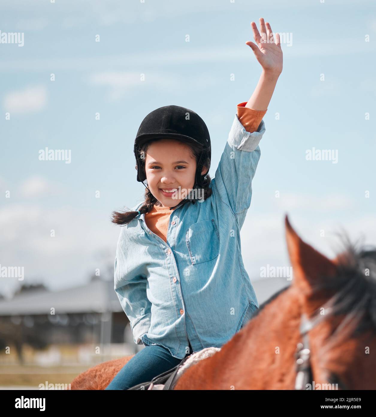 Who loves horseback riding Me. an adorable little girl riding a horse ...