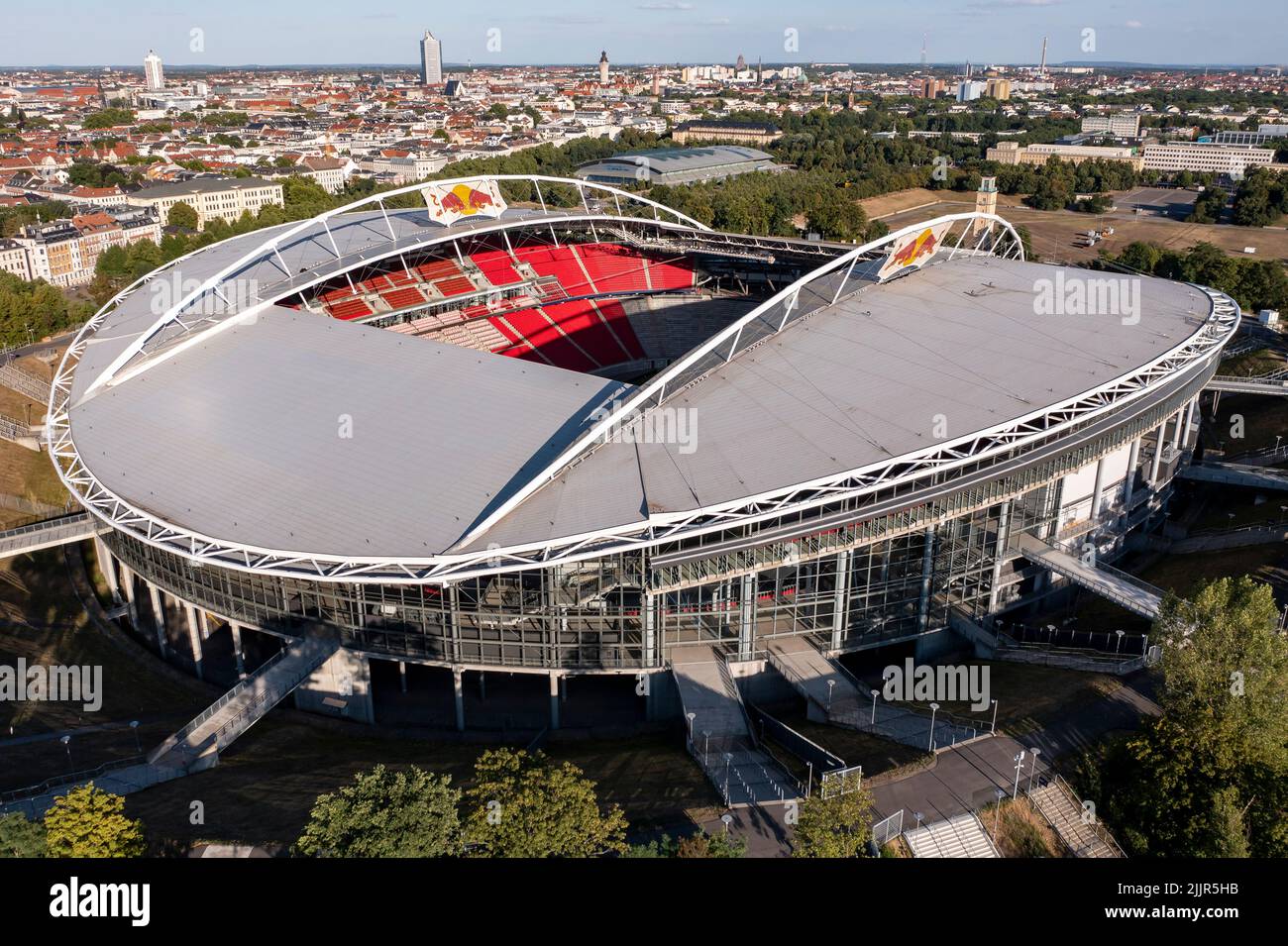 Leipzig, Germany. 27th July, 2022. View of the Red Bull Arena. At the ...