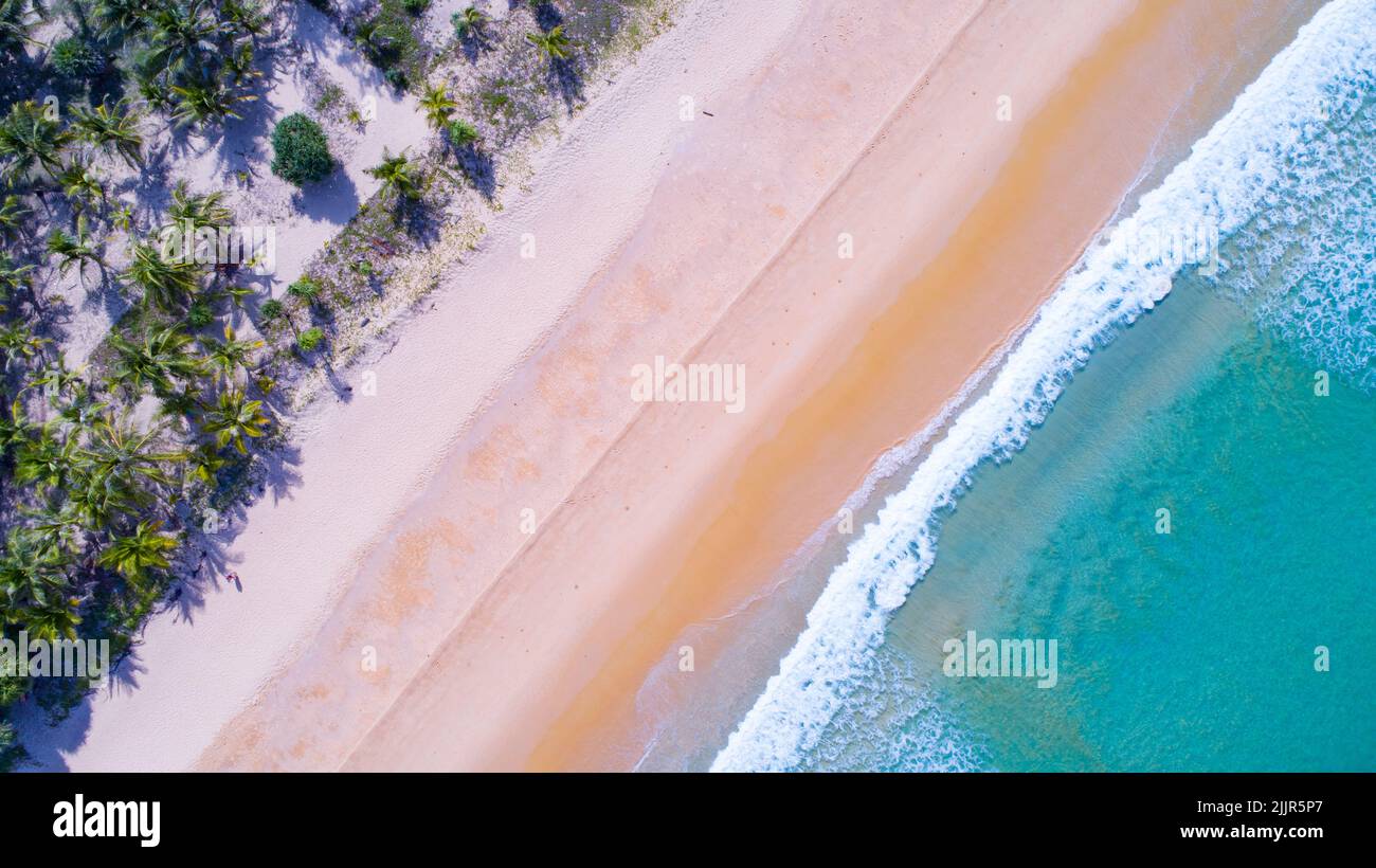 Beautiful Beach Sand Sea and waves white foamy summer sunny day ...