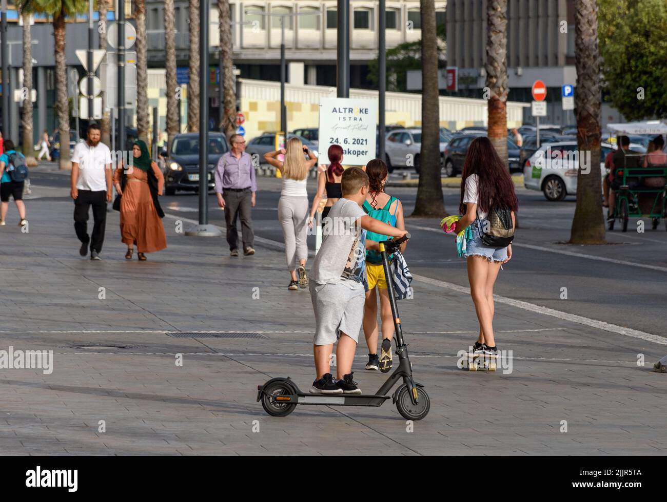 The people walking in the street in Koper, Slovenia Stock Photo - Alamy