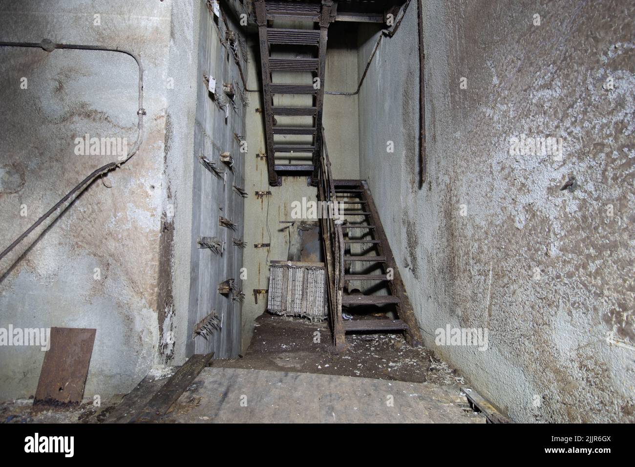 A tunnel standing for an air raid shelter during the World War 2 Stock ...