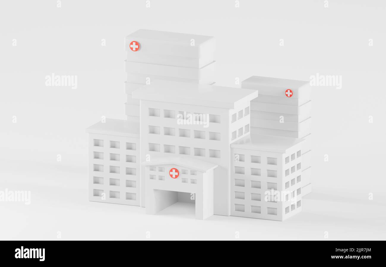 Hospital Building Drawing 3d