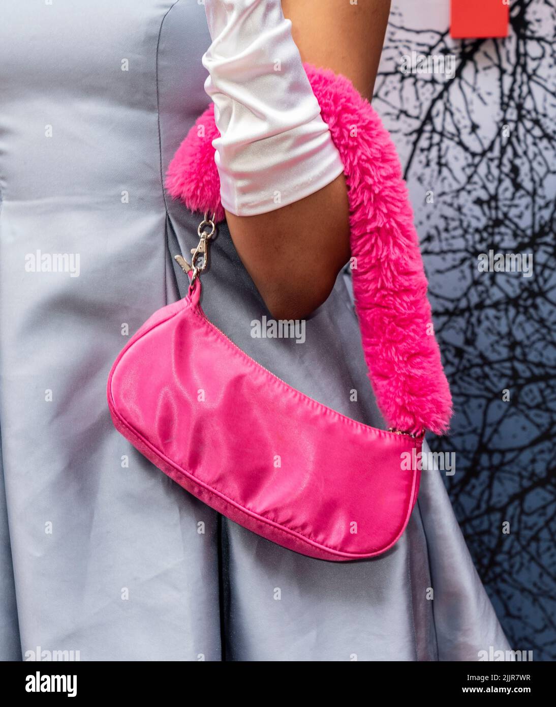 New York, NY - July 27, 2022: Quei Tann (bag detail) attends new York ...
