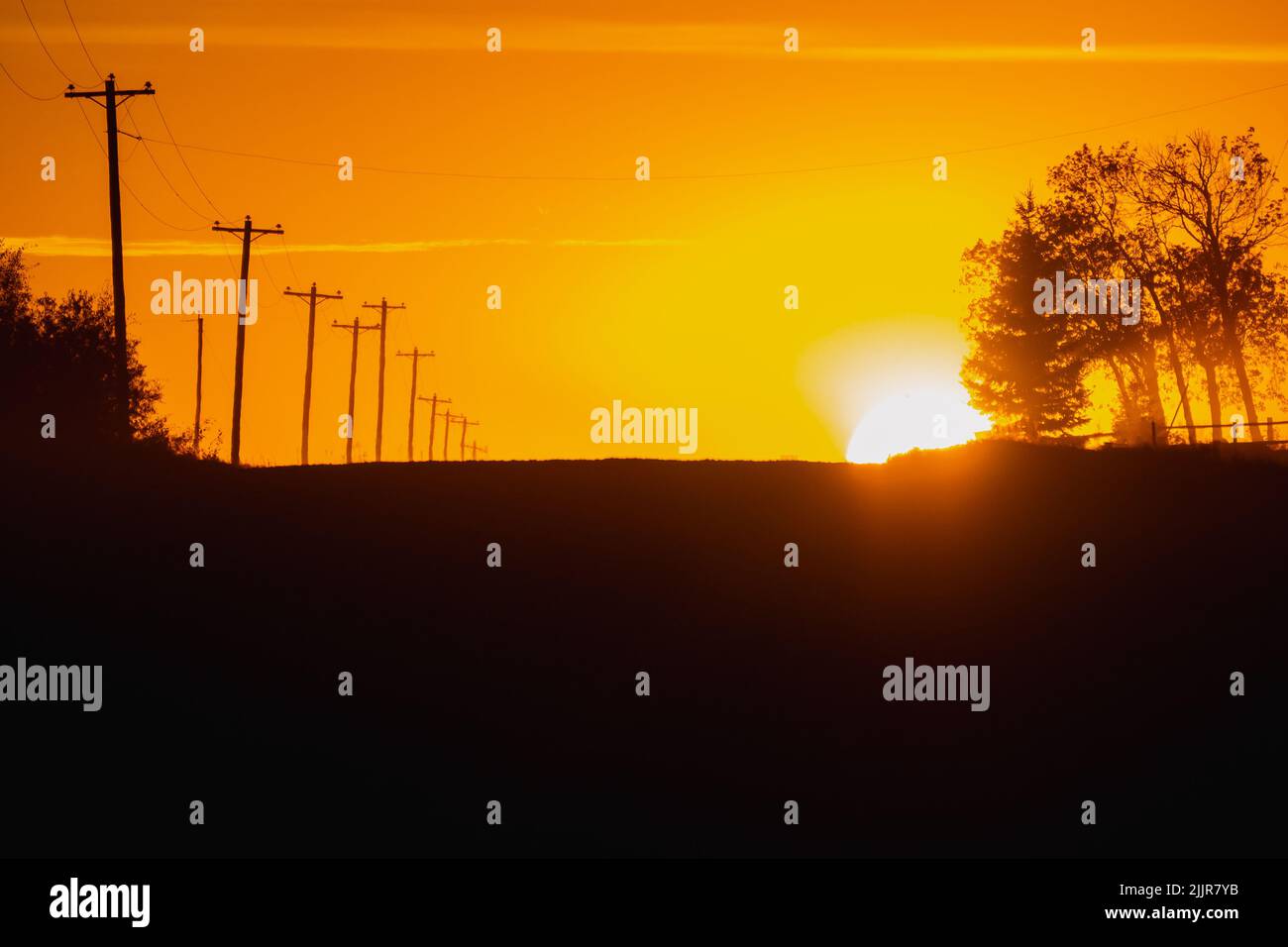 Sky and utility poles hi-res stock photography and images - Alamy