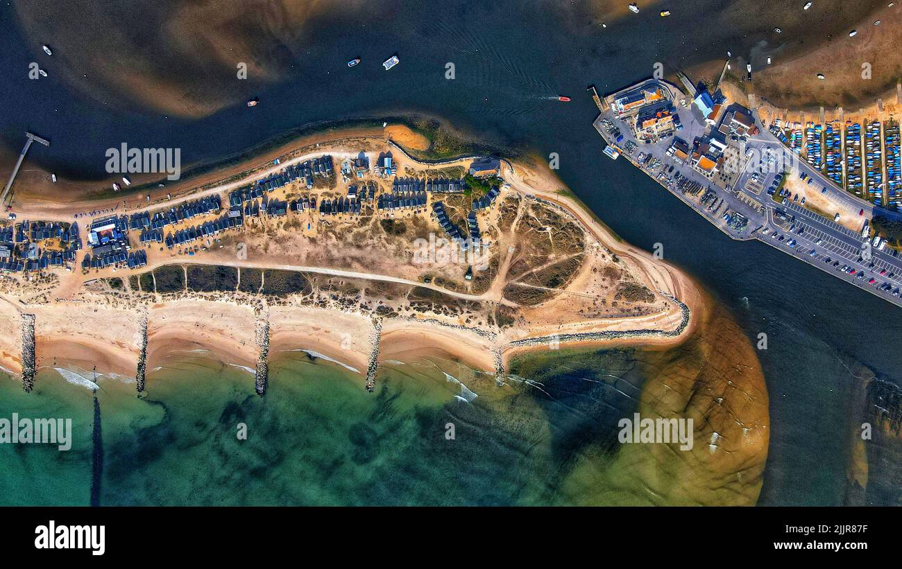 An aerial view of the Hengistbury head Stock Photo - Alamy