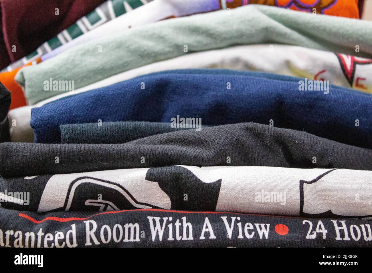 A close-up of clothes stacked on top of each other Stock Photo - Alamy
