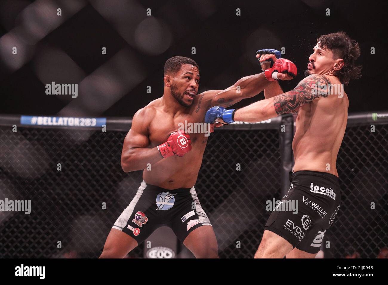 Archie Colgan lands a cross on Bryan Nuro at Bellator 283. Archie ...