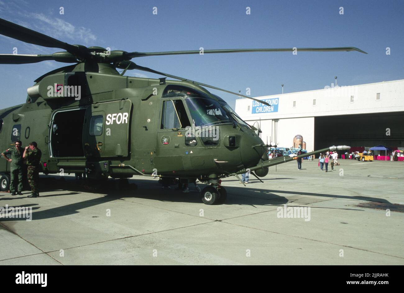 British Wildcat helicopter on display at Miramar Air Show in San Diego ...