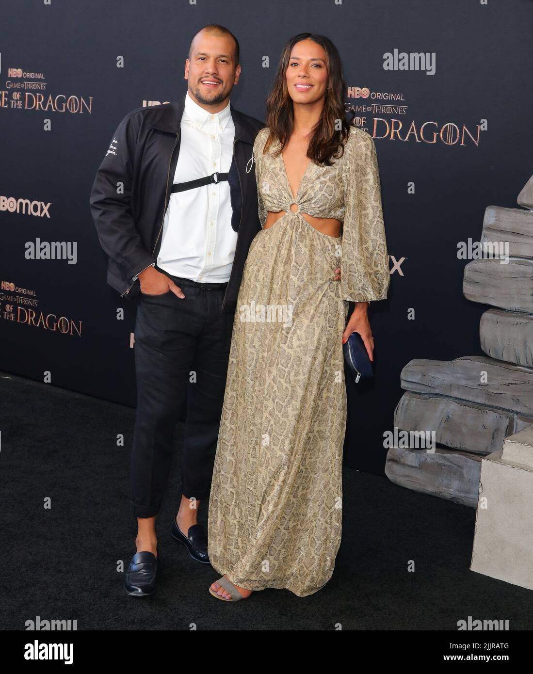 Los Angeles, USA. 27th July, 2022. Abner Ramirez, Amanda Sudano Ramirez ...