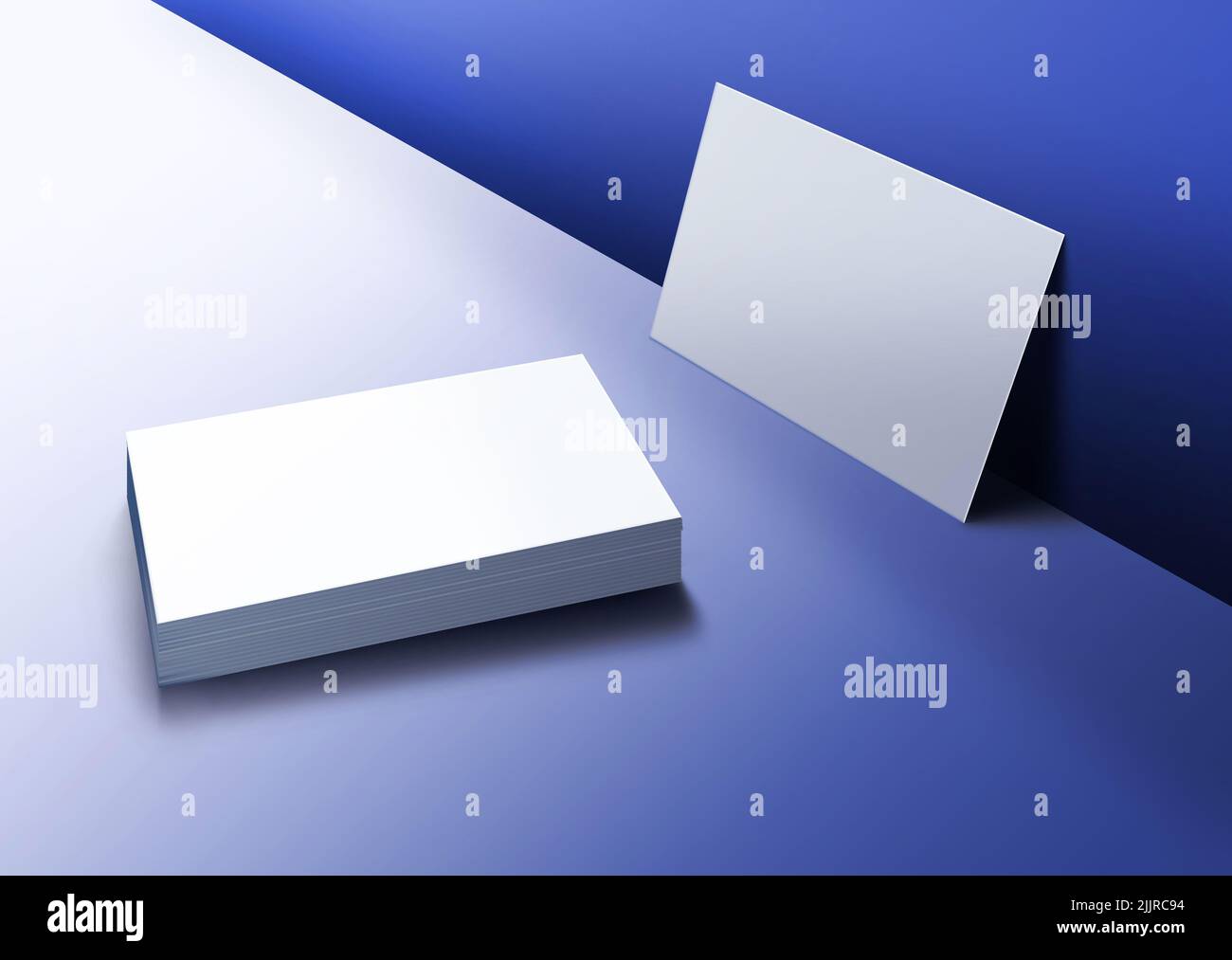 3D rendered Business visiting card mock-up with front and back. Invite ...