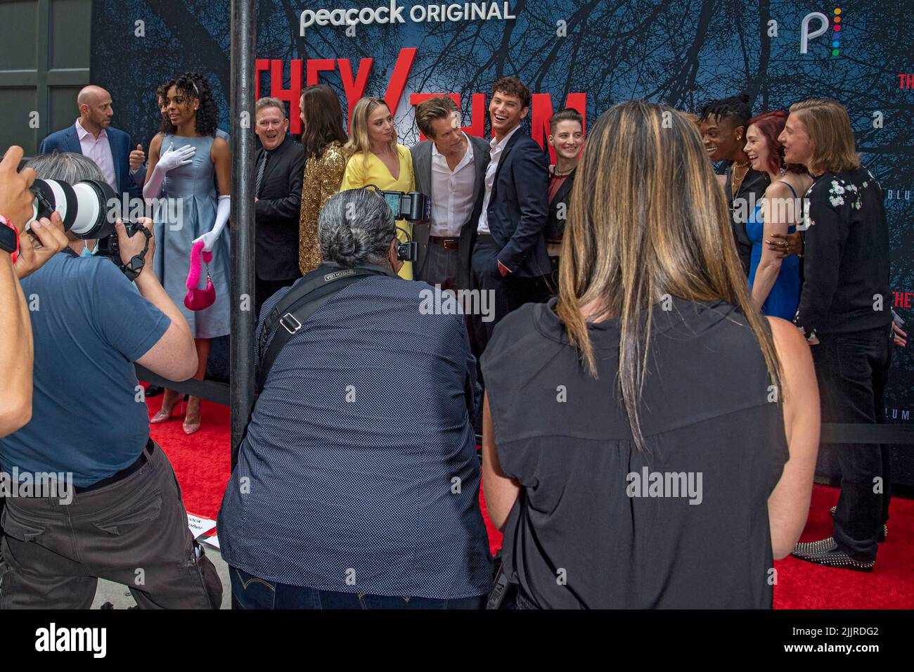 NEW YORK, NEW YORK - JULY 27: Cast attend the "THEY/THEM" New York ...