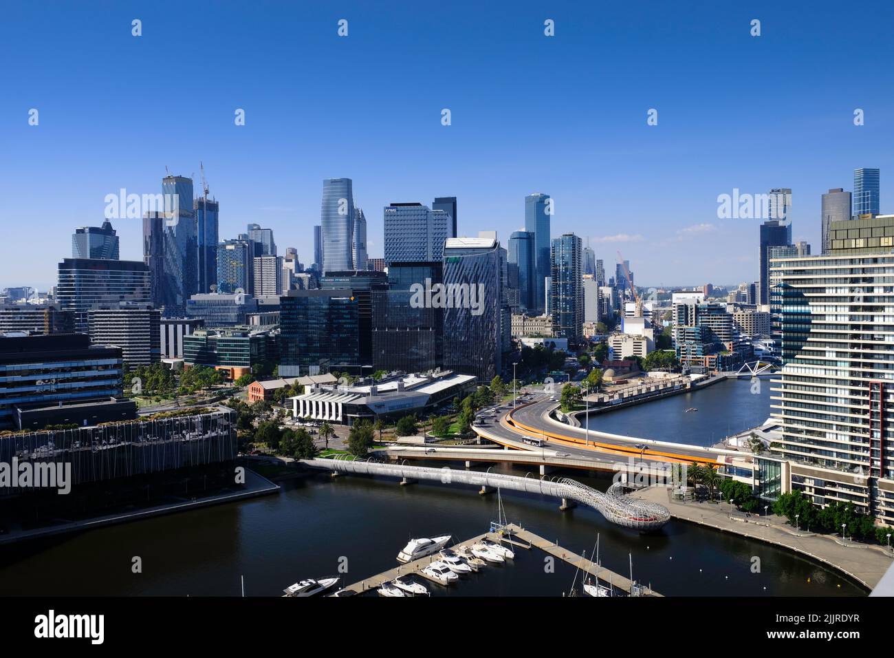The blue sky over CBD just after lockdown lifted, viewed from the ...