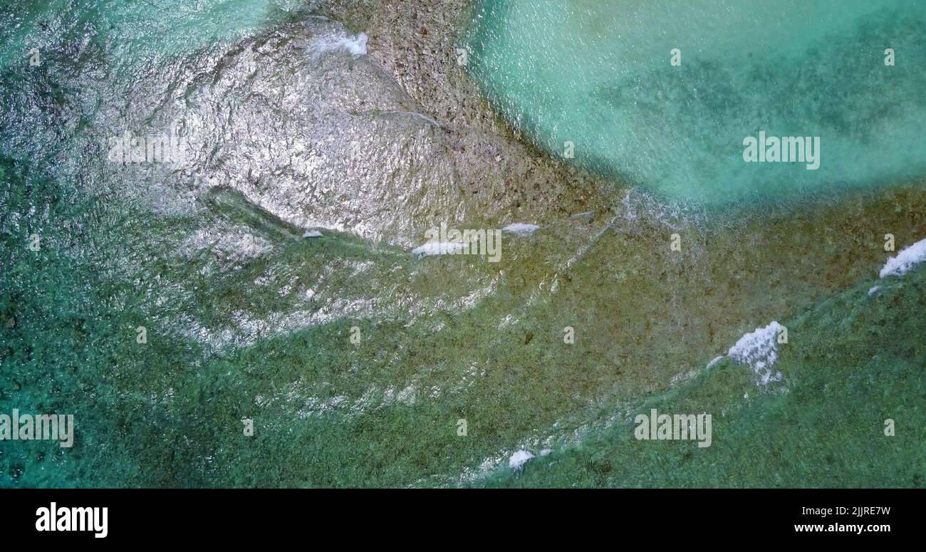 An aerial view of water waves with splash Stock Photo - Alamy