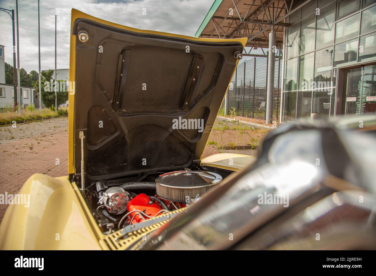 Car engine compartment vintage chevrolet hi-res stock photography and ...