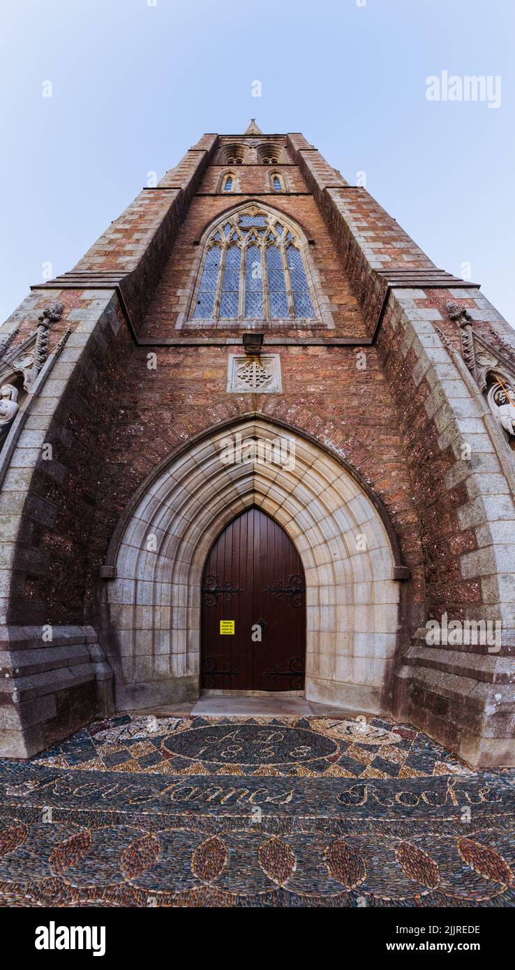 A vertical shot of an ancient church in Carlow, Ireland Stock Photo - Alamy