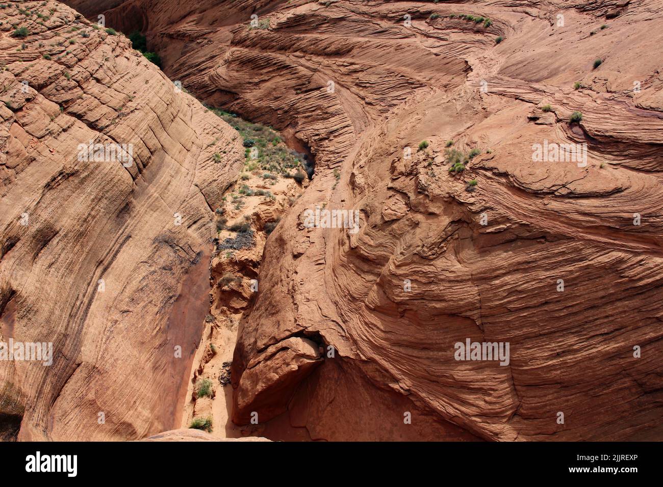 An aerial view of a landscape with dry rocky formations Stock Photo - Alamy