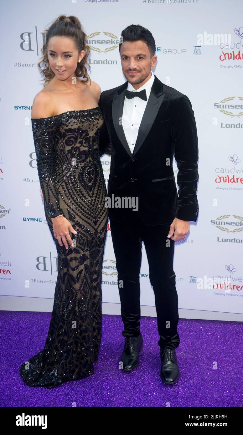 Emily MacDonagh and Peter Andre at the Caudwell Children Butterfly Ball ...