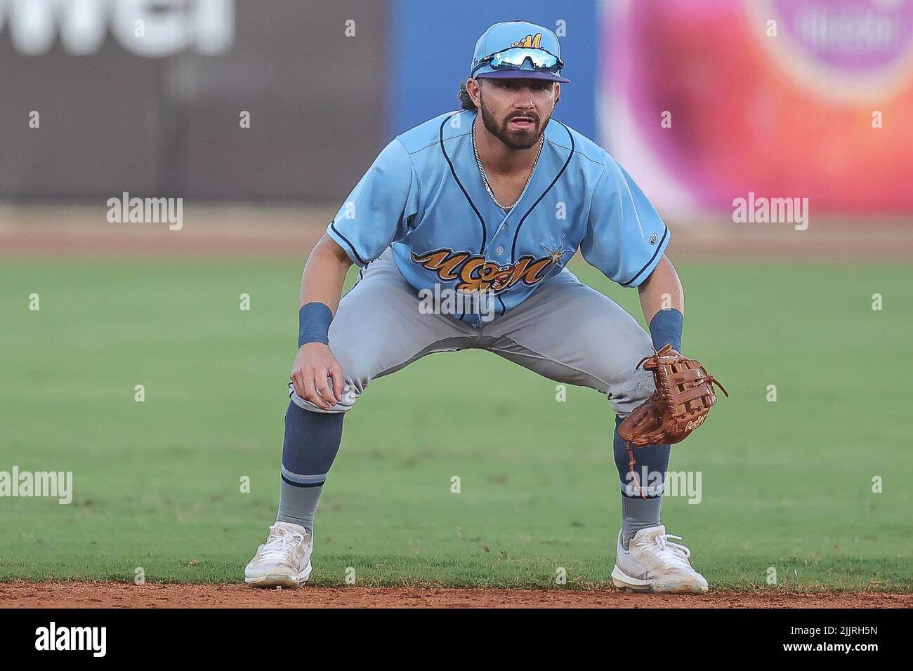July 27, 2022: Montgomery Biscuits infielder Brett Wisely (1) during an ...