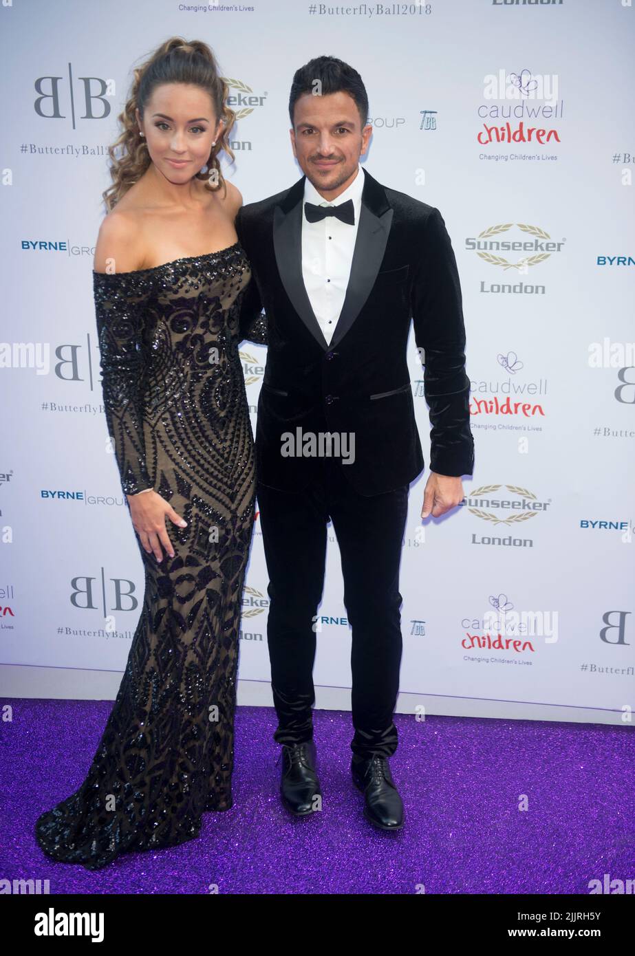 Emily MacDonagh and Peter Andre at the Caudwell Children Butterfly Ball ...